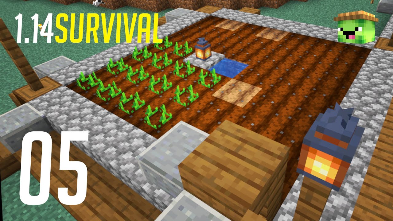 POTATO FARM - Minecraft 1.14 Survival - Ep 5 (MC Village & Pillage Lets ...