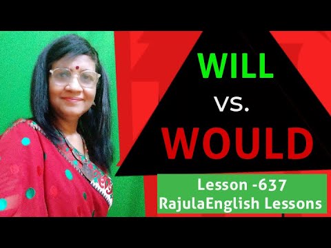 #WILL vs WOULD MODAL VERB English grammar|Spoken English |LESSON- 637 ...
