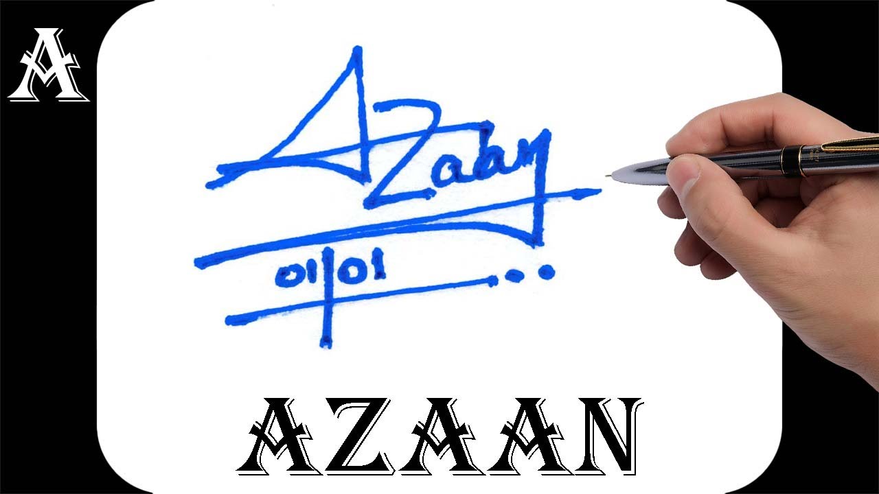 How to signature your name | Autograph | Billinioare signature | Azaan ...
