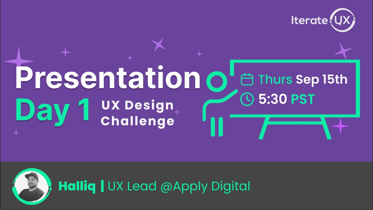 Presentation: UX Design Challenge - Day 1 - YouTube