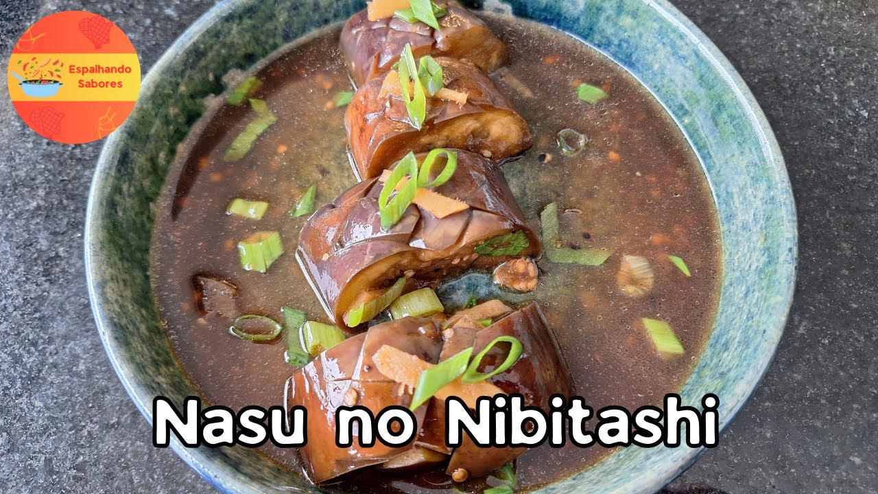 Receita de Salada japonesa de berinjela | Nasu no Nibitashi - YouTube
