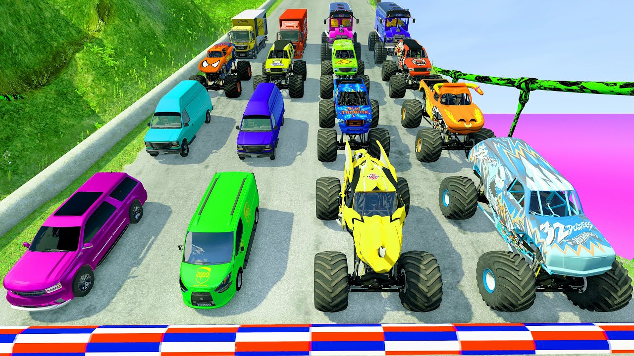 HT Gameplay Crash #1144 | Big Cars & Monster Trucks vs Massive Speed ...
