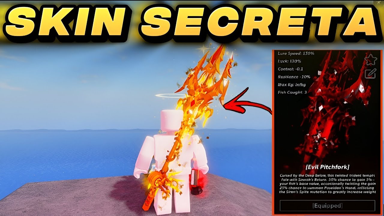 A "NOVA" SKIN DA EVIL PITCHFORK É LINDA 😍 - FISCH ROBLOX - YouTube