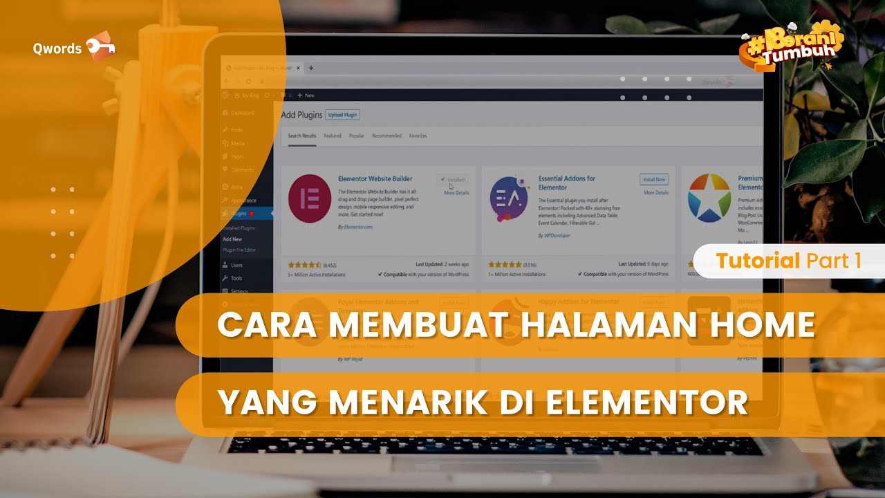 Cara Membuat Halaman Home Yang Menarik Di Elementor (Part 1) #tutorial ...