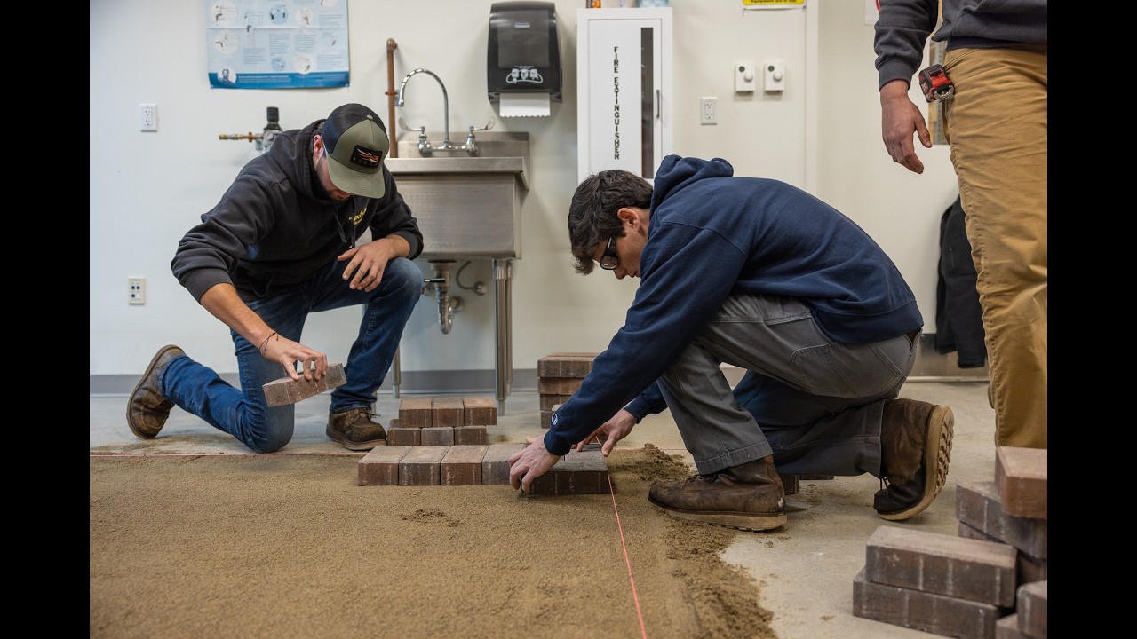 Hands-on learning means building a brick patio in our Olver Design ...