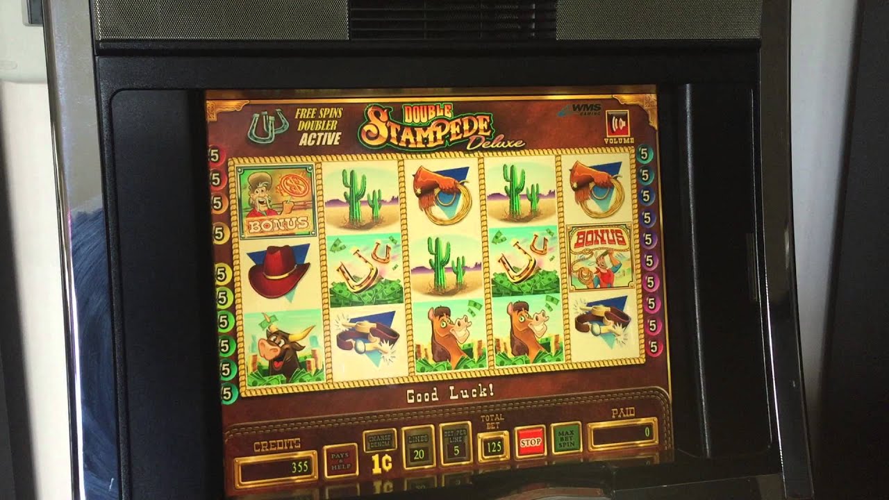 WMS DOUBLE STAMPEDE DELUXE VIDEO SLOT MACHINE 2 - YouTube