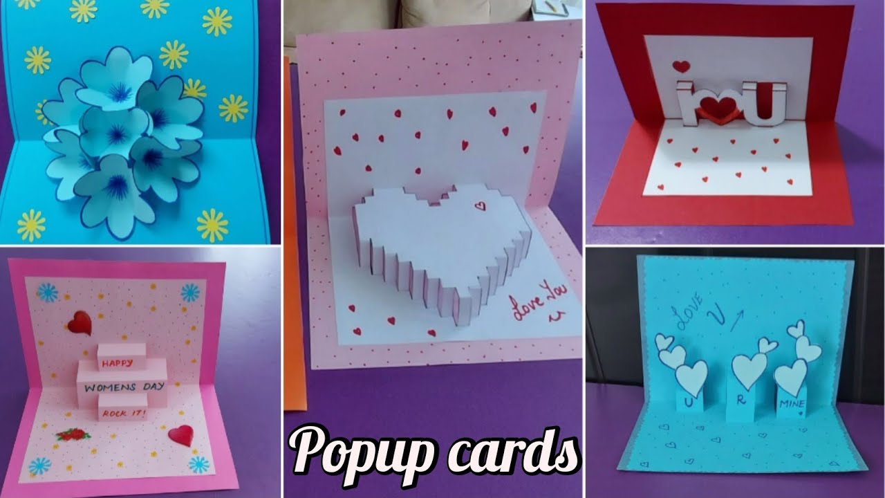 5 easy popup cards for all occasions/#Popup cards - YouTube