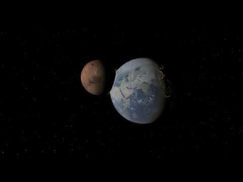 Earth and Mars collision made with Universe Sandbox 2 - YouTube