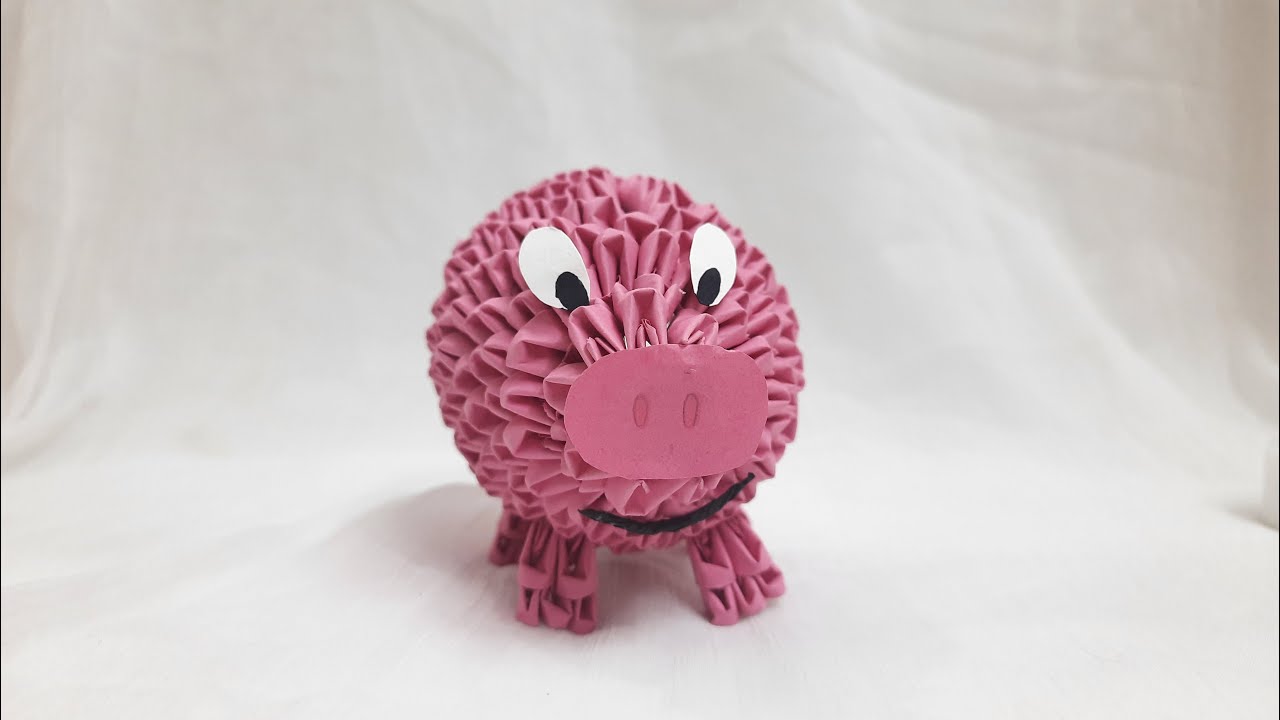 How to make piggy bank | Make your money bank | 3d Origami - YouTube