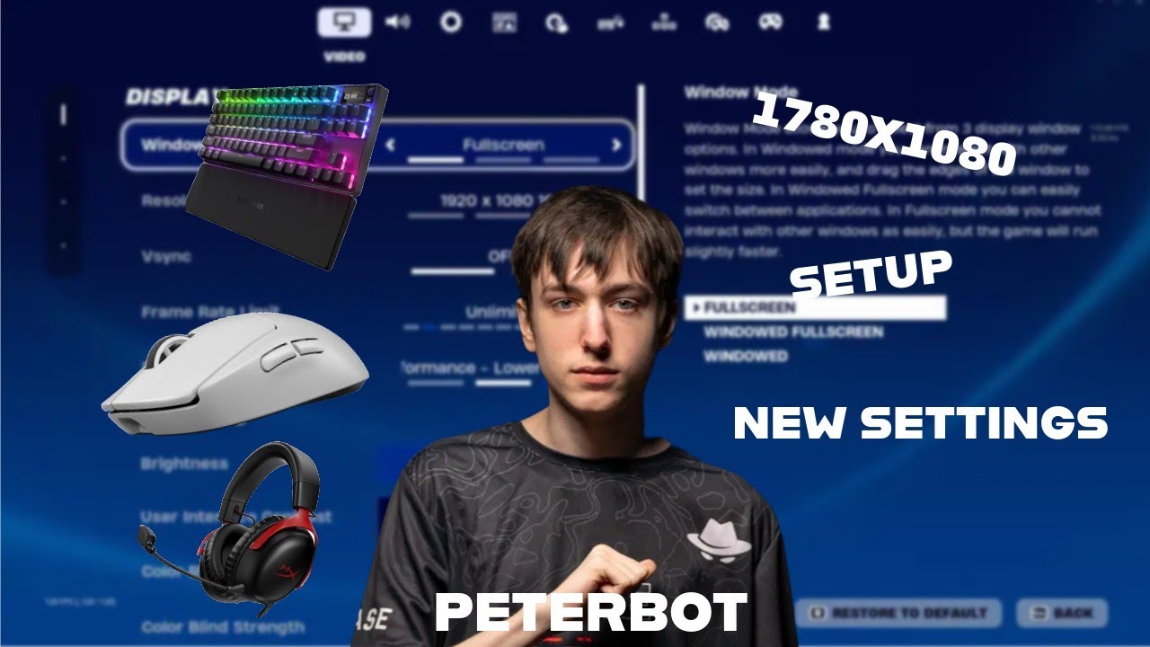 PETERBOT Reveals New SETTINGS&New SETUP in Fortnite Chapter 6 - YouTube