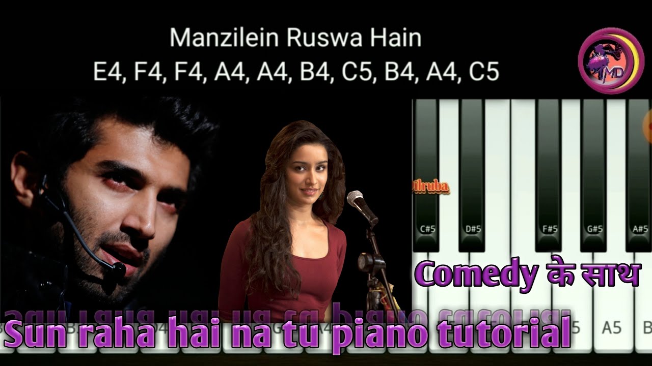 sun raha hai na tu piano tutorial | sun raha hai na tu piano | sun raha ...