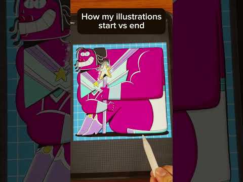 How My Illustrations Start vs End! #shorts - YouTube