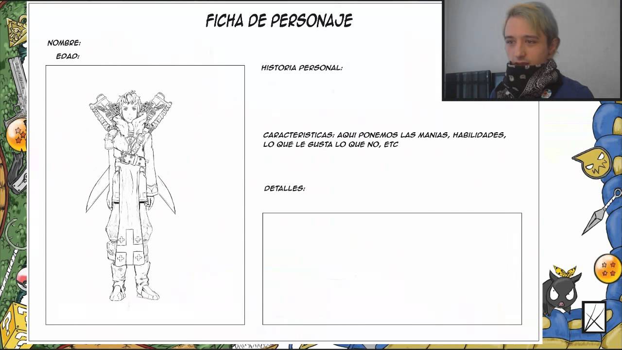 HOJA DE TU PERSONAJE | COMO HACER UN MANGA | CREAR TU COMIC - YouTube
