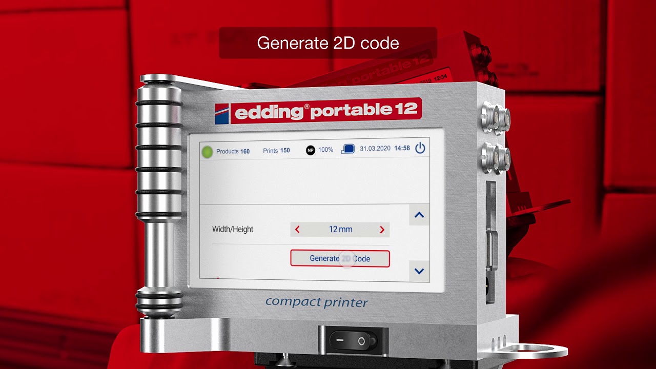 Data matrix barcode creation for edding portable 12 - YouTube