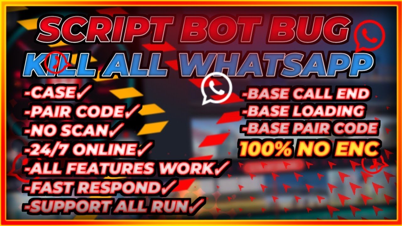 SCRIPT BOT WA NO SCAN 100% NO ENC | PAIR CODE | TANPA SCAN | WHATSAPP ...