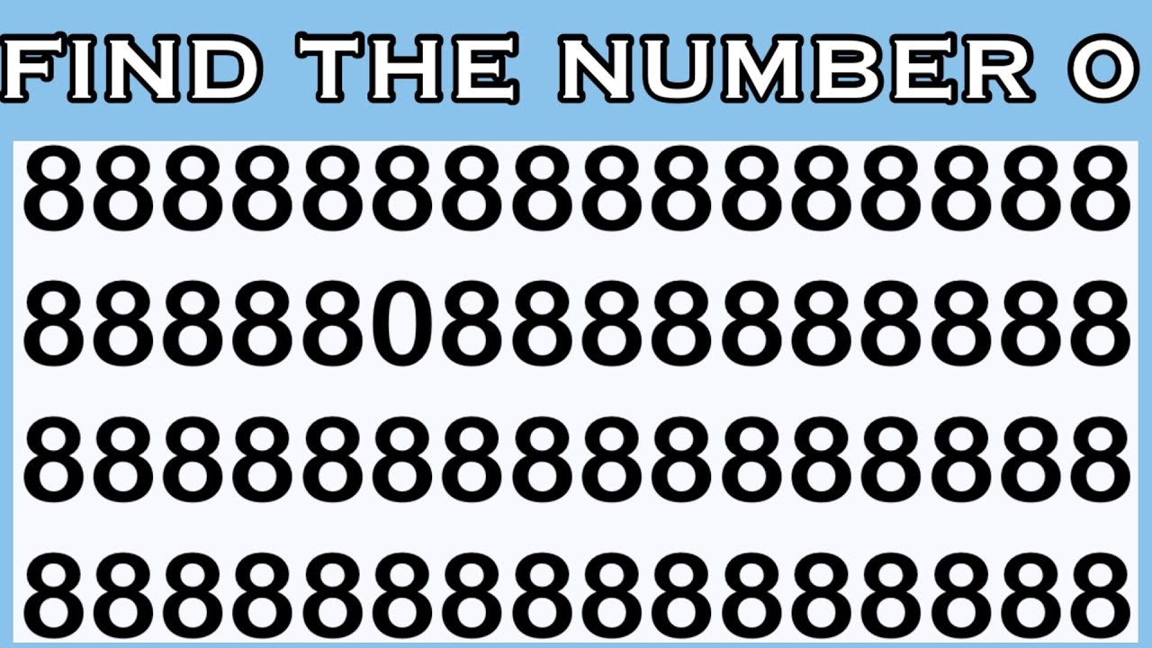 Find The Odd Numbers And Letters | Spot The Difference | Easy, Medium ...