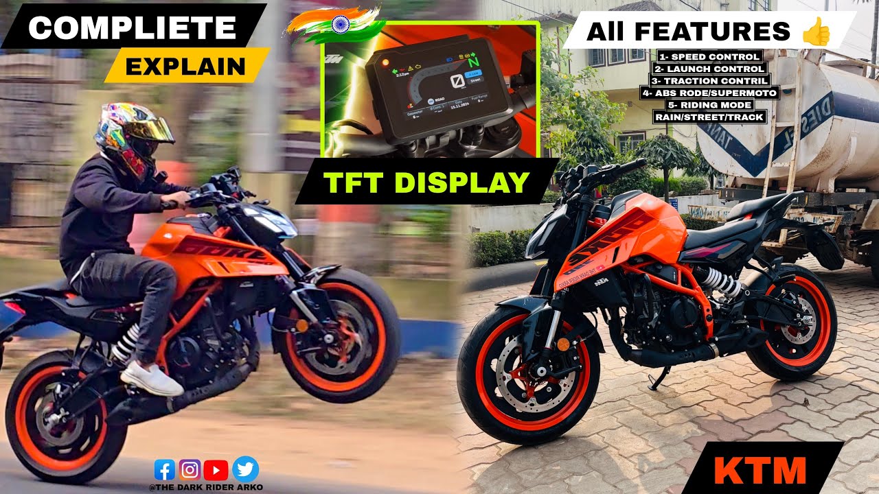 KTM Duke 390 Gen3 : TFT⚠️ Meter All features & Connectivity Explain | A ...