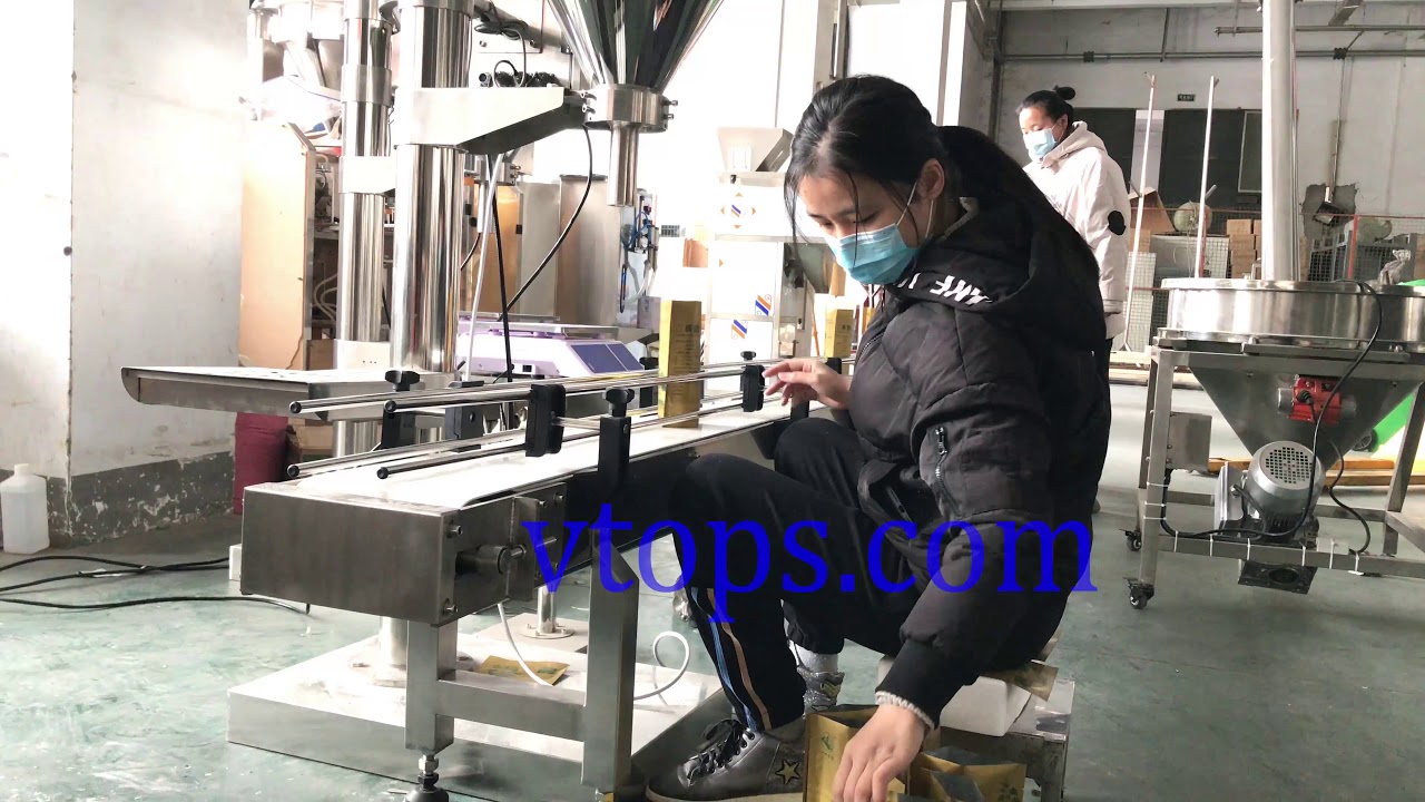How Work of Semi-Automatic Powder Filling Machine and Conveyor Belt ...