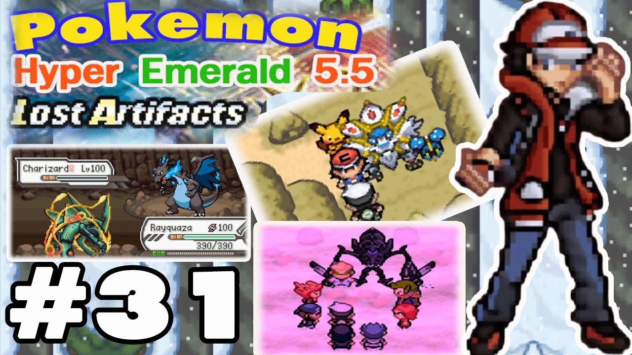 Pokemon Hyper Emerald v5.5 Lost Artifacts #31 ทีมเรนโบว์เรด ! - YouTube