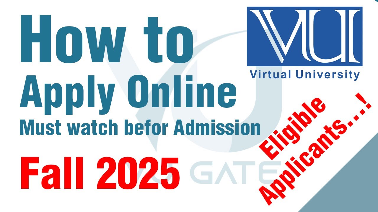 How to Apply for Virtual University? Complete Admission Guide 2025 | BS ...