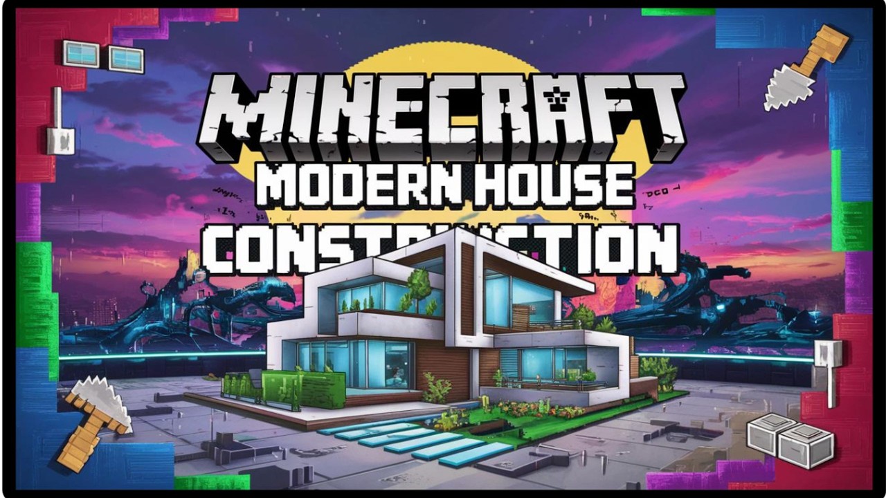 Crafting the Coolest Crib: Minecraft's Modern House Build - YouTube