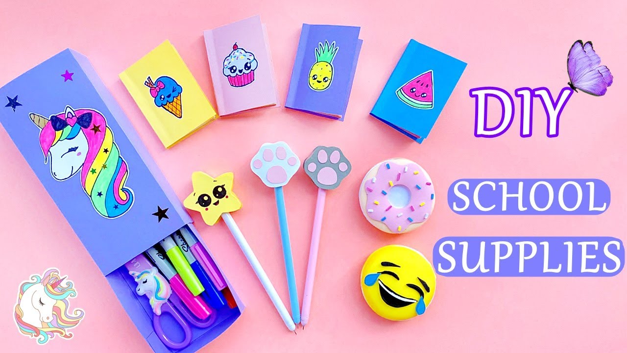 10 CUTE DIY SCHOOL SUPPLIES YOU WILL LOVE Easy Paper Crafts Pencil