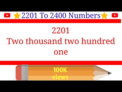 2201 To 2400 Numbers In Words In English ll 2201-2400 English Numbers ...