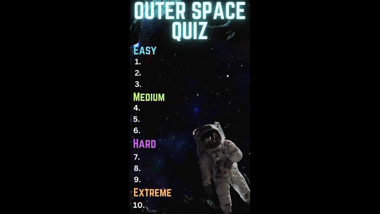 Outer Space Quiz - YouTube
