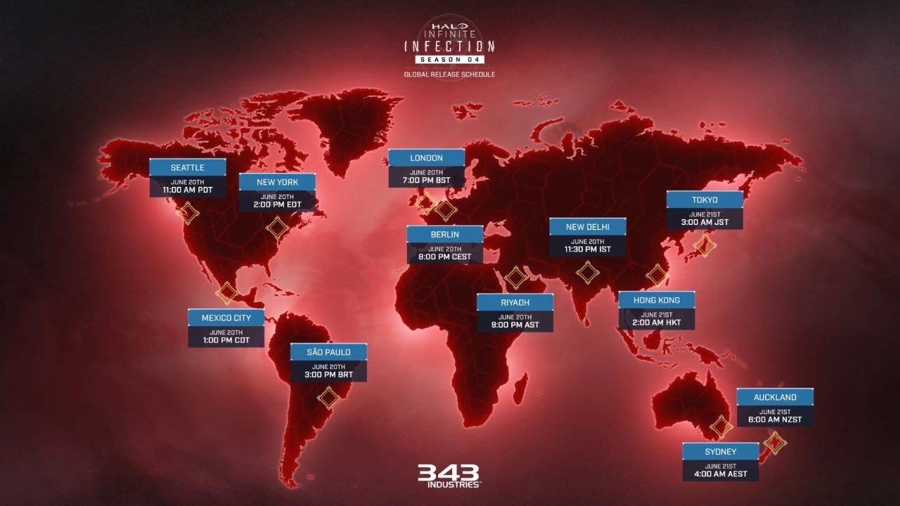 Halo Infinite Season 4 Global Release Schedule - YouTube