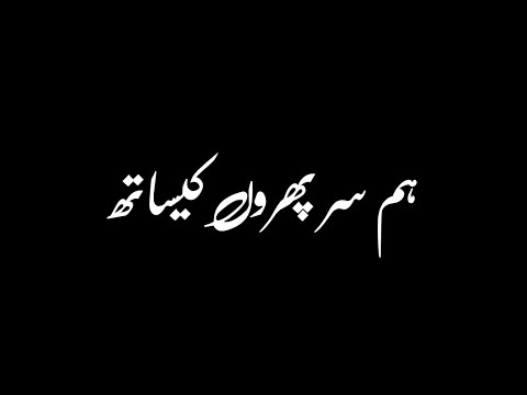 Hum sar firon ke sath koi sar fira chale🔥👏💝 | Status Video | Urdu Poetry #lyrics #aesthetic # ...