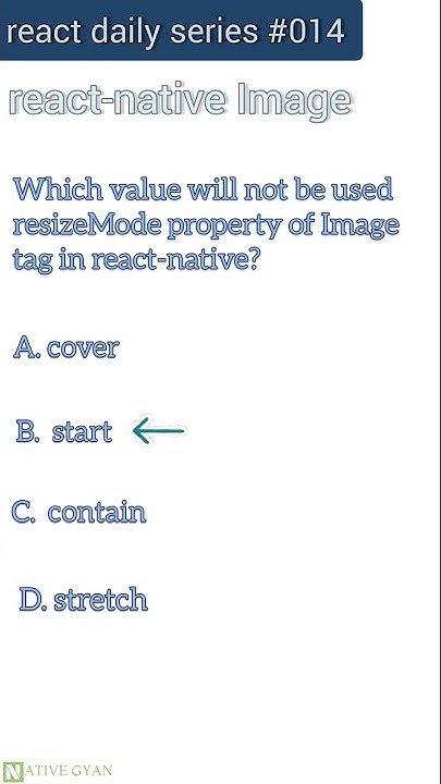 React-native Image Question Answer 🖼️ #014 | React, React-native, Redux Daily Series - YouTube