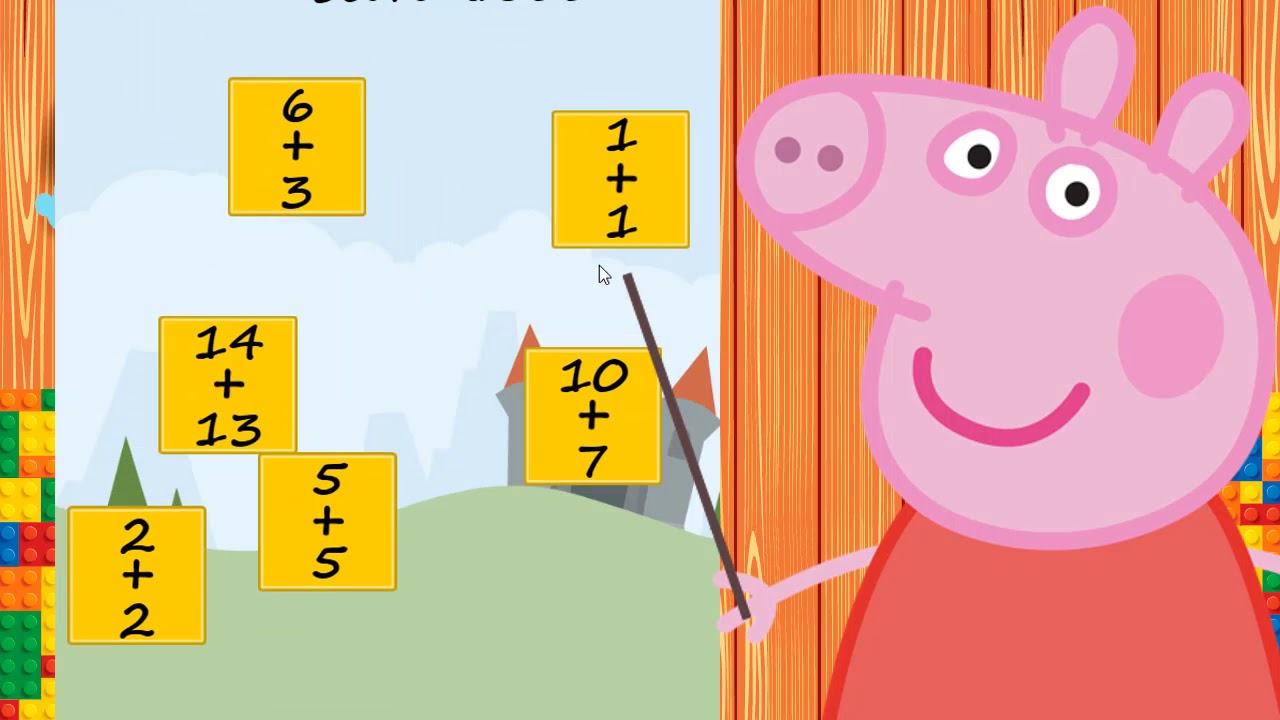 Peppa Pig, Profesora Peppa Pig, Sumas rapidas con Peppa Pig ...