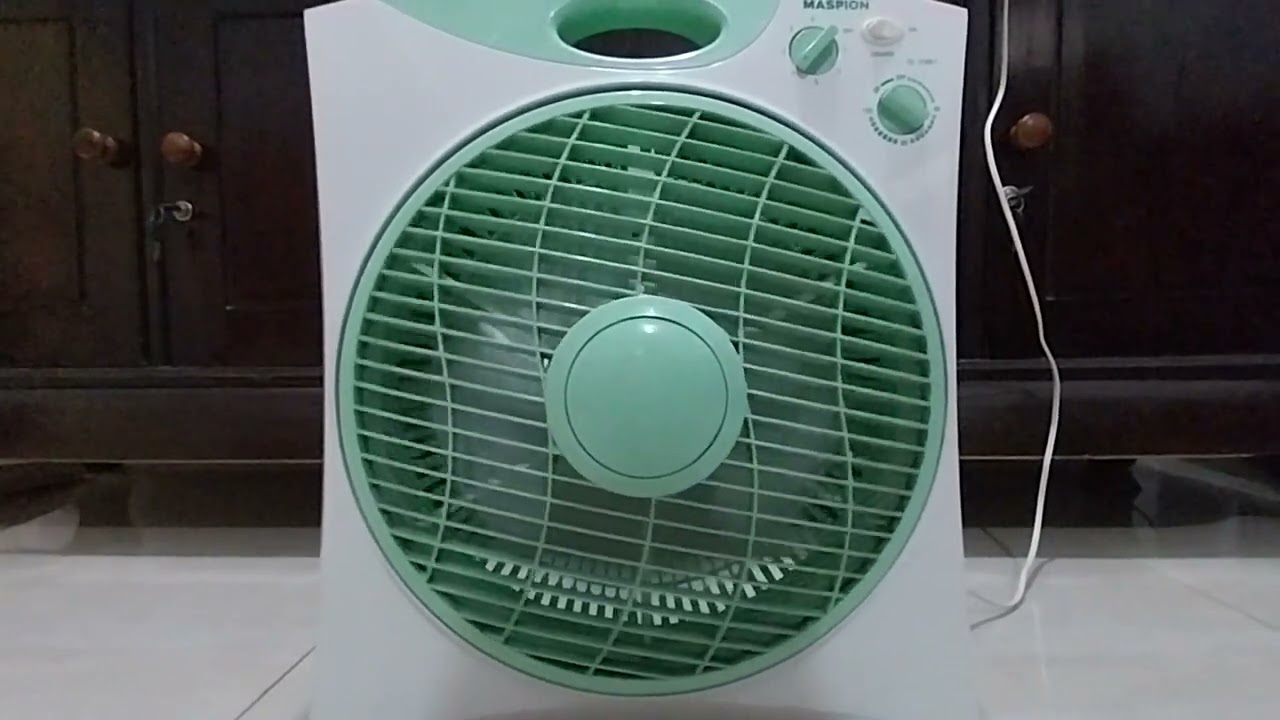 12" Maspion box fan (EX-2109T) - YouTube