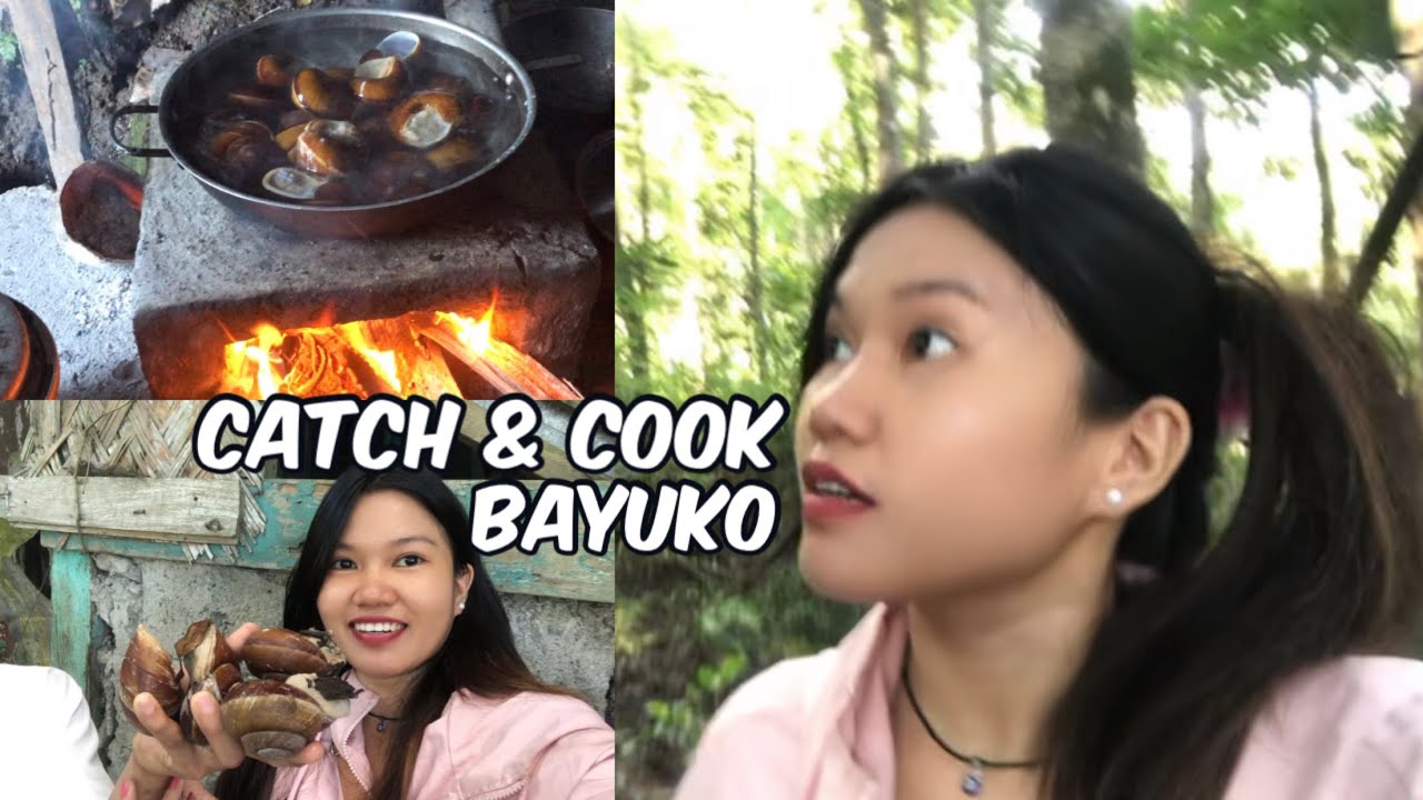 🇵🇭 HOW FILIPINA LIVES IN PHILIPPINE COUNTRYSIDE, CATCH AND COOK BAYUKO ...