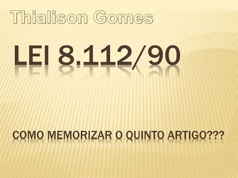 Dica de Memorização - Lei 8112/90 Art. 5º - Requisitos básicos para ...