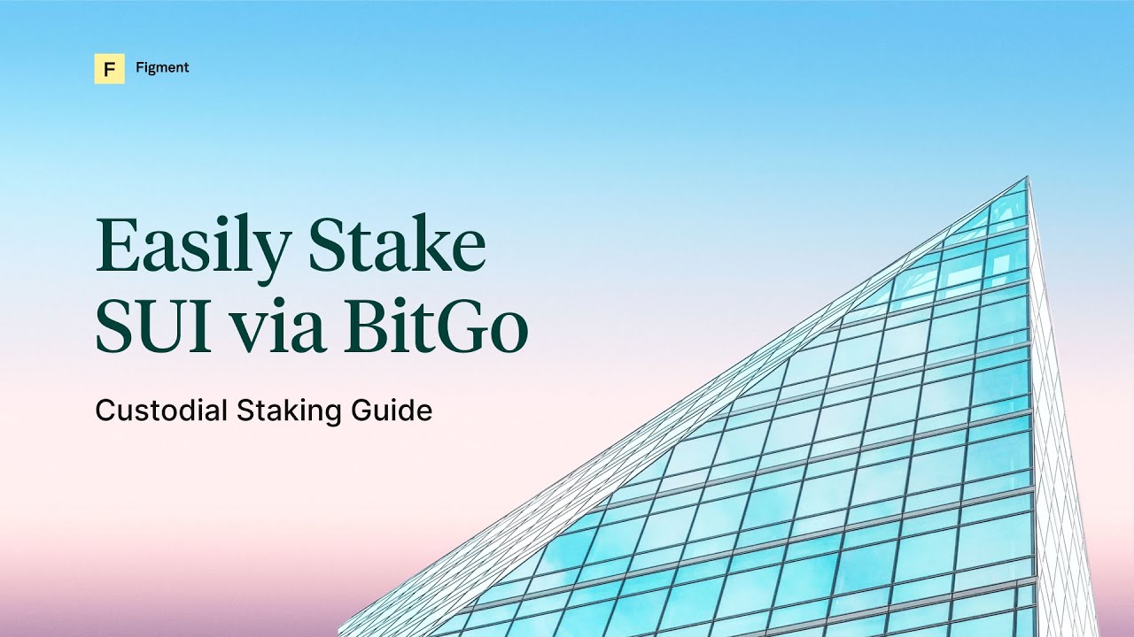 How to Stake SUI with Bitgo Custody right from your BitGo Dashboard ...