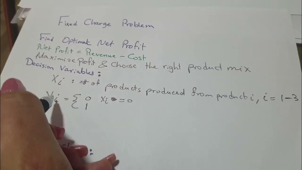 Fixed Charge Problem شرح الفكرة بالعربي - YouTube