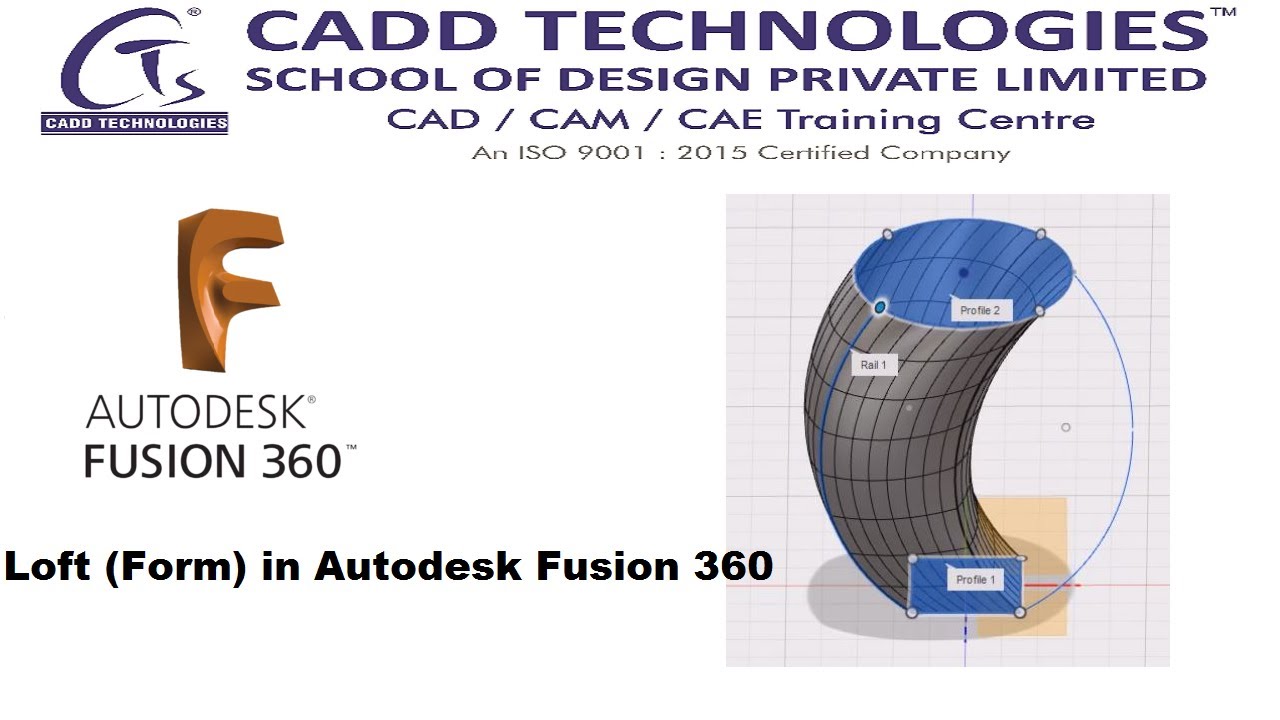 Loft (form) in Auto desk Fusion 360 - YouTube