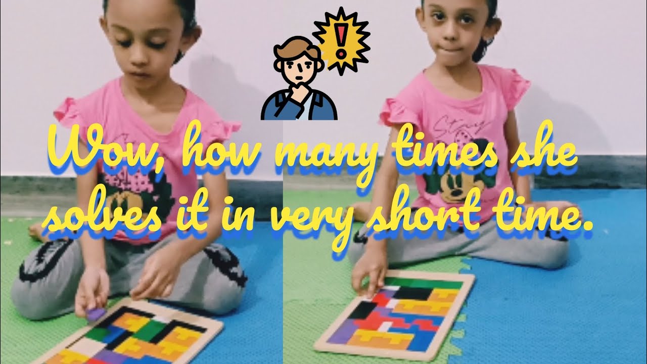 Speed Tetris Challenge: How Fast Can She Solve Different Models? - YouTube