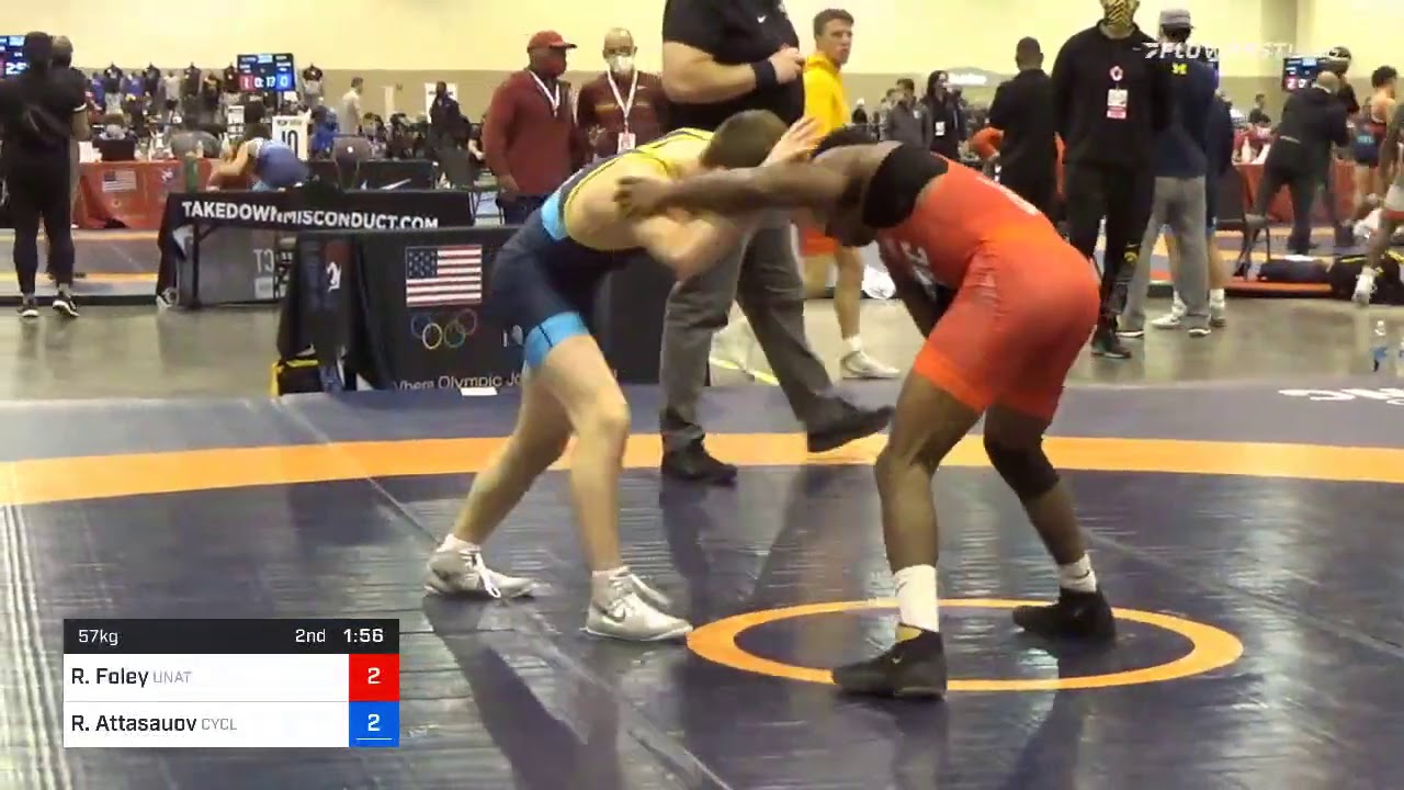 57 Kg Semifinal Rayvon Foley Unattached Vs Ramazan Attasauov Cyclone ...