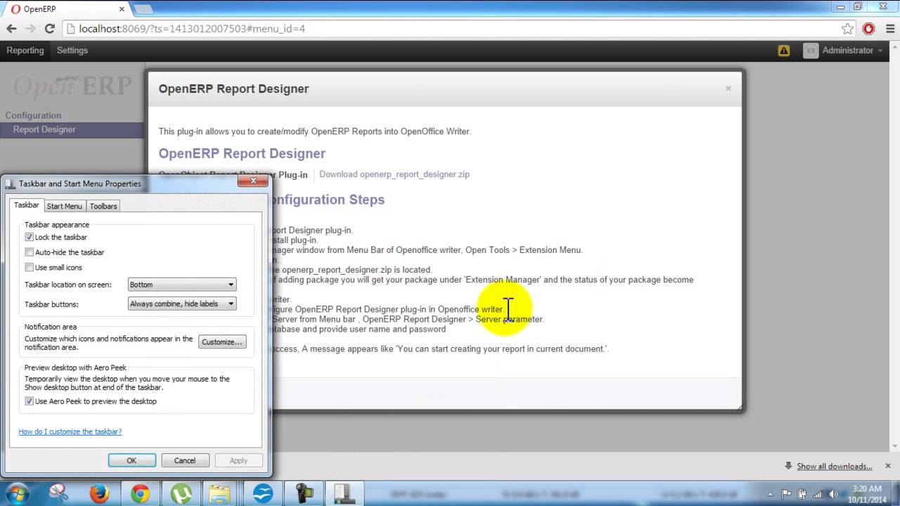 OpenERP 7 And Openoffice configuration in 3 minutes - YouTube