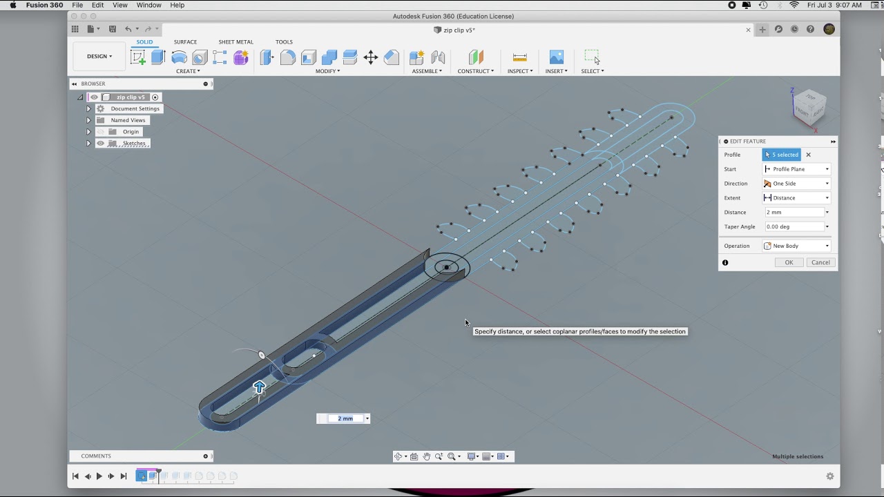 BUG- Extrude error in latest Fusion 360 update. - YouTube