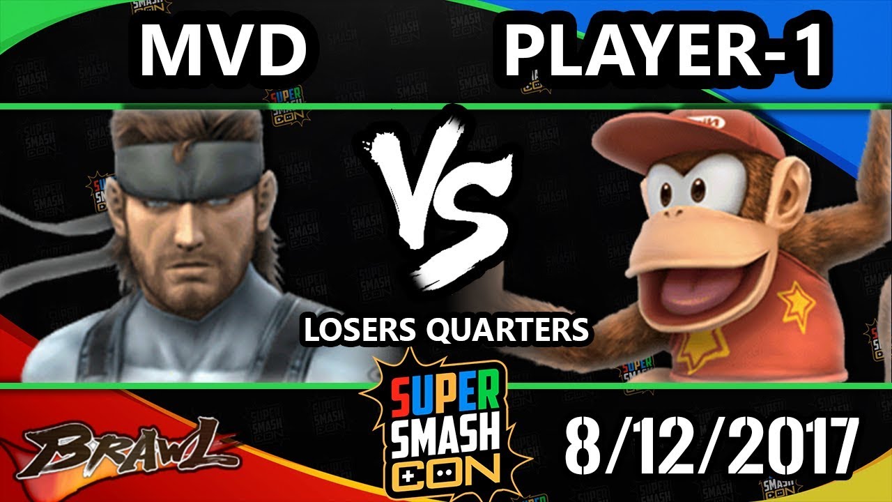 Smash Con 2017 Brawl - PG | MVD (Snake) vs. Player-1 (Diddy Kong ...