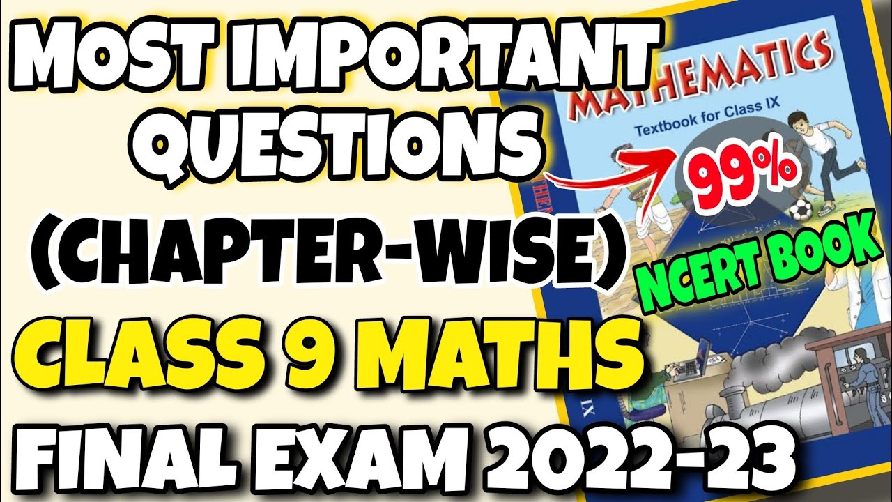 Most Important Questions of Class 9 Maths Chapterwise From NCERT Book ...