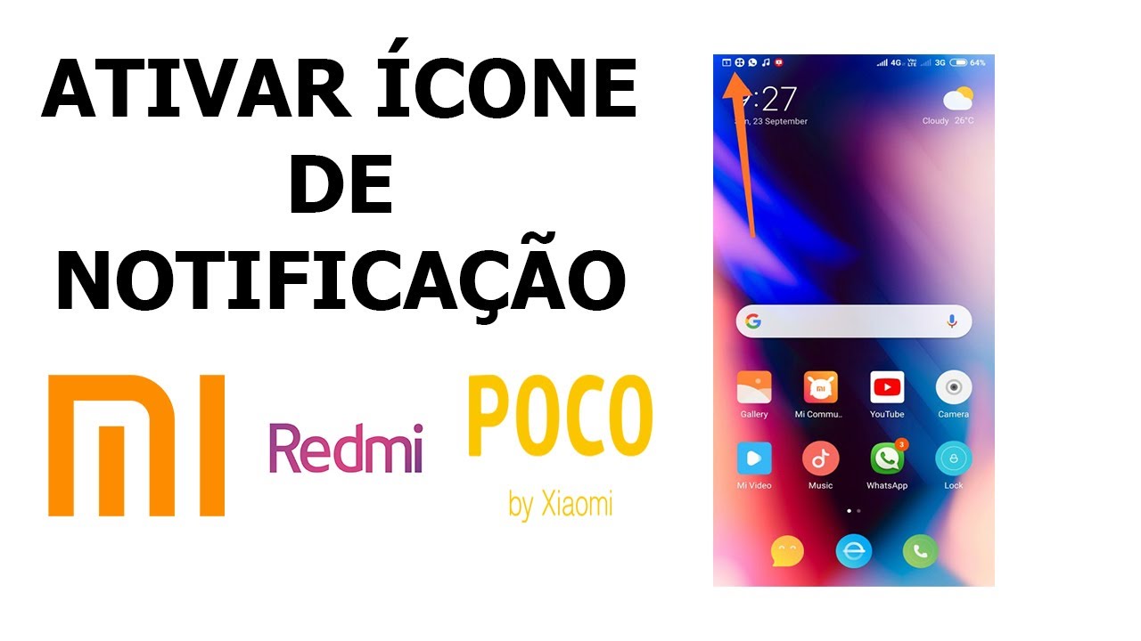 Como Ativar Ícone de Notificação Num Xiaomi, Redmi ou Pocophone - YouTube