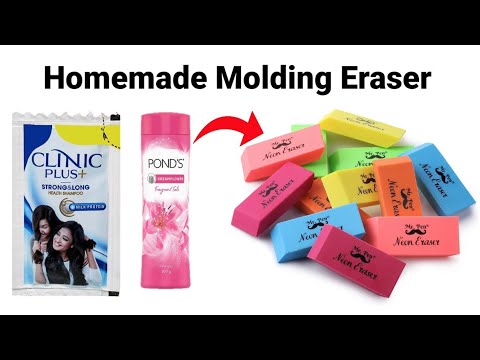 How to make Eraser/clay type Eraser at home easily making/how to make ...