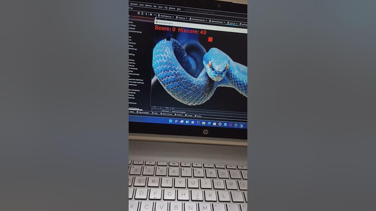 Create a Snake game using python #python #sourcecode #pythonprogramming - YouTube