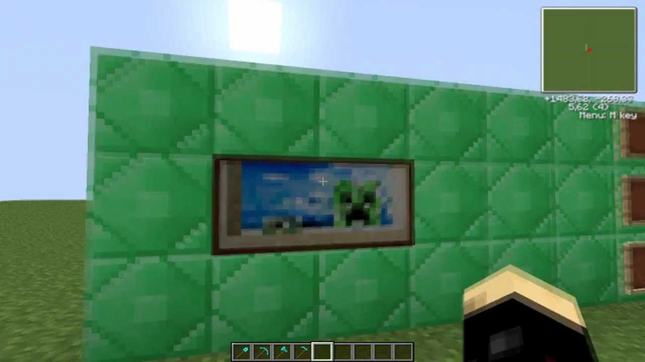 minecraft - como hacer un cuadro y marco de articulos - YouTube