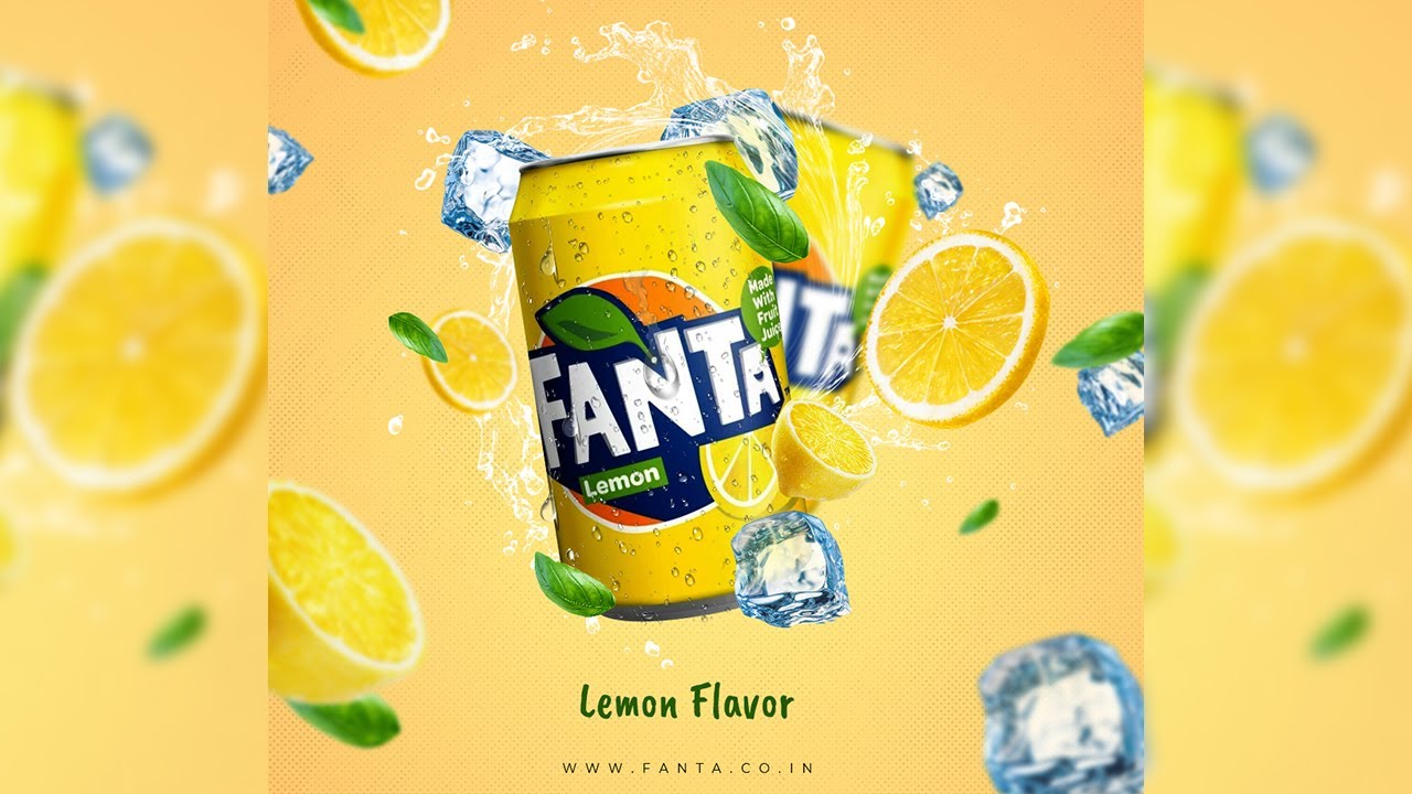 Product manipulation Photoshop Tutorial - lemon Juice drink Advertising ...