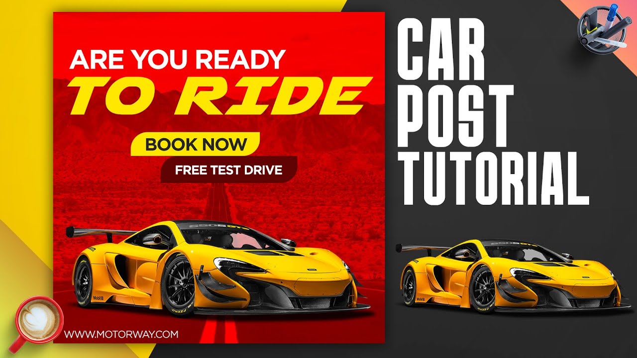 Car Poster design | flyer design in photoshop - YouTube